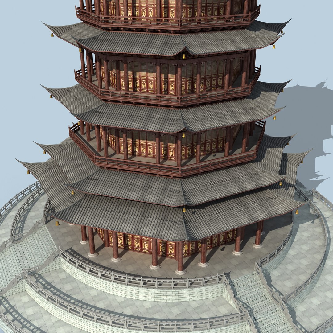3D Model Chinese Pagodas - TurboSquid 1643808