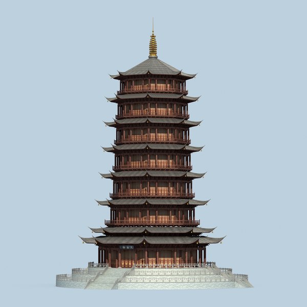 3D model chinese pagodas - TurboSquid 1643808