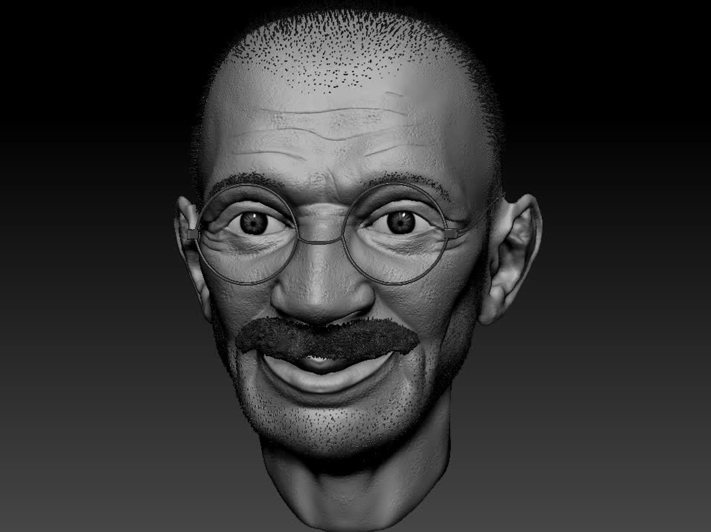 3D Mahatma Gandhi Head Model - TurboSquid 1420716