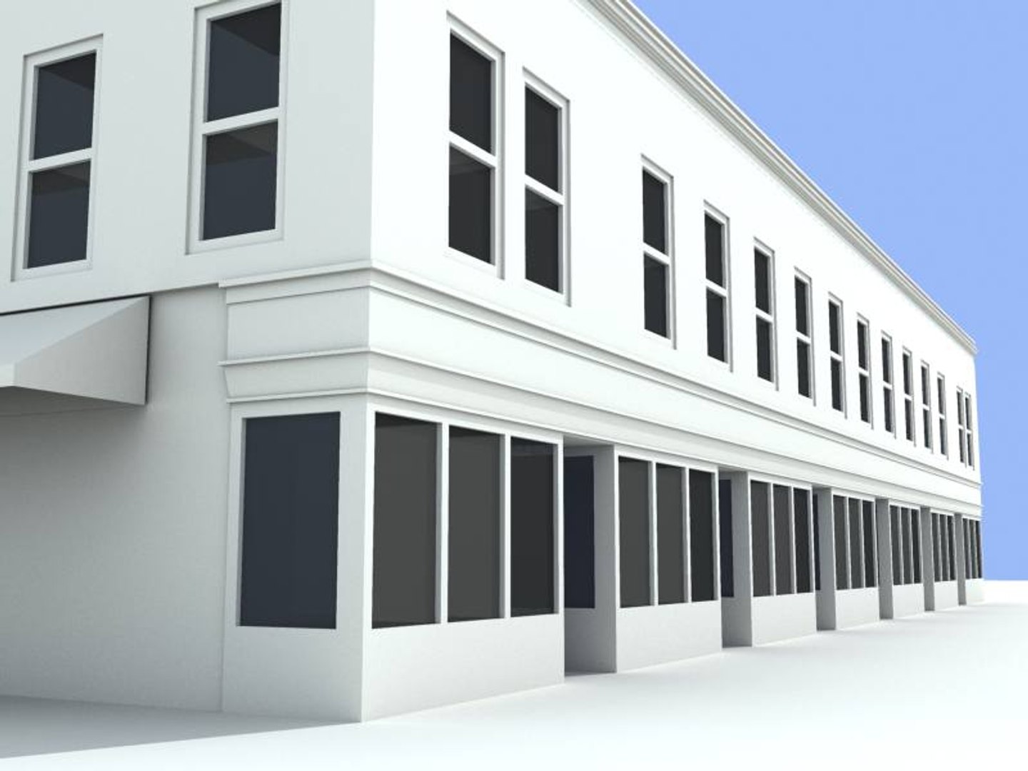 Commercial Building 3d Model