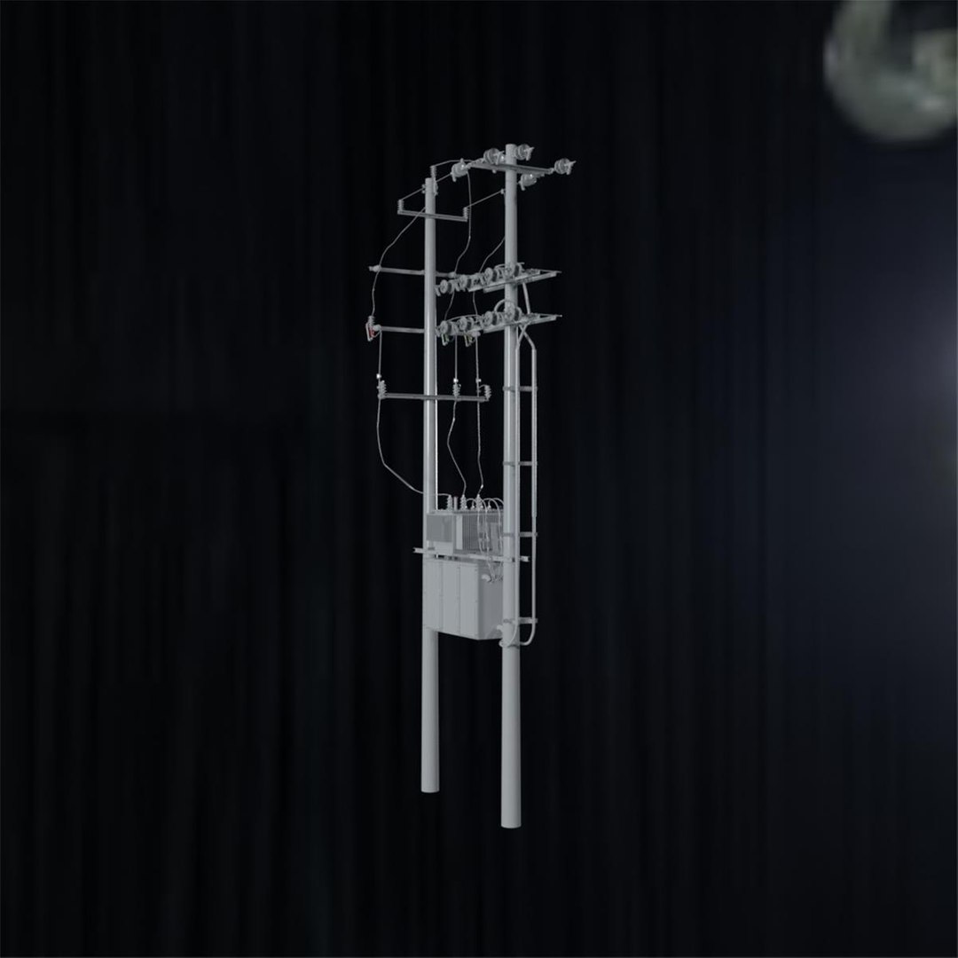 3D Utility Pole With Transformer Model - TurboSquid 2420523