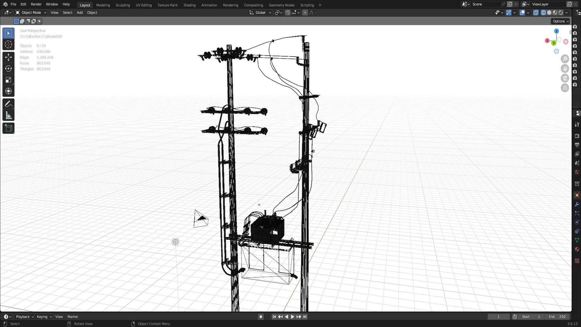 3D Utility Pole With Transformer Model - TurboSquid 2420523