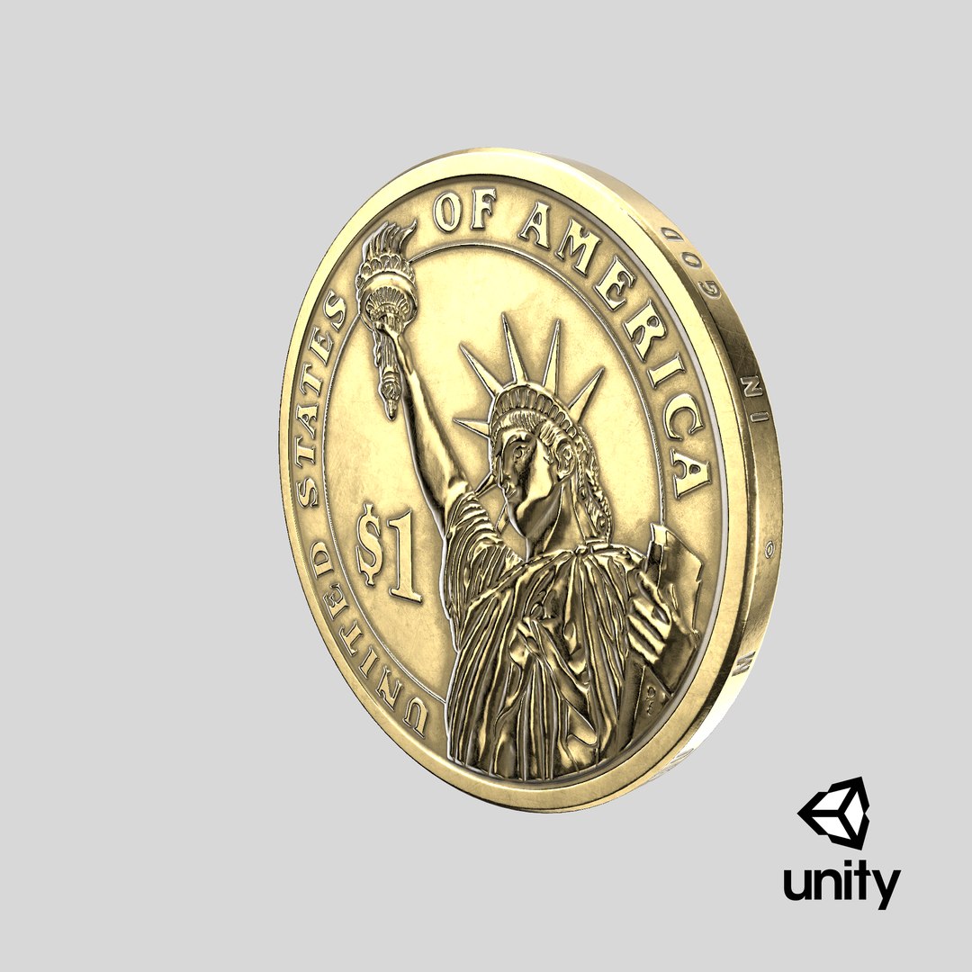 3D Dollar Coin Pbr Model - TurboSquid 1700177