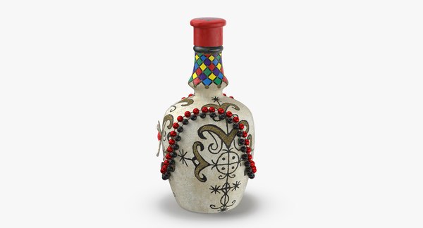 voodoo spirit bottle 01 3d model