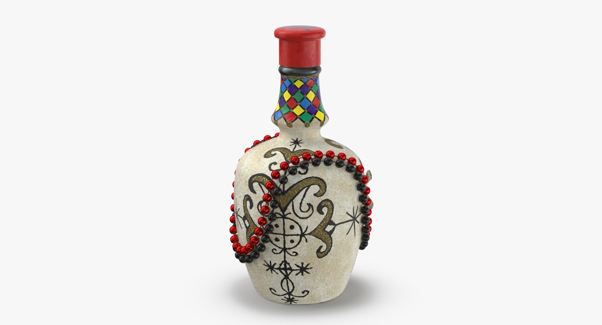 Voodoo Spirit Bottle 01 3d Model