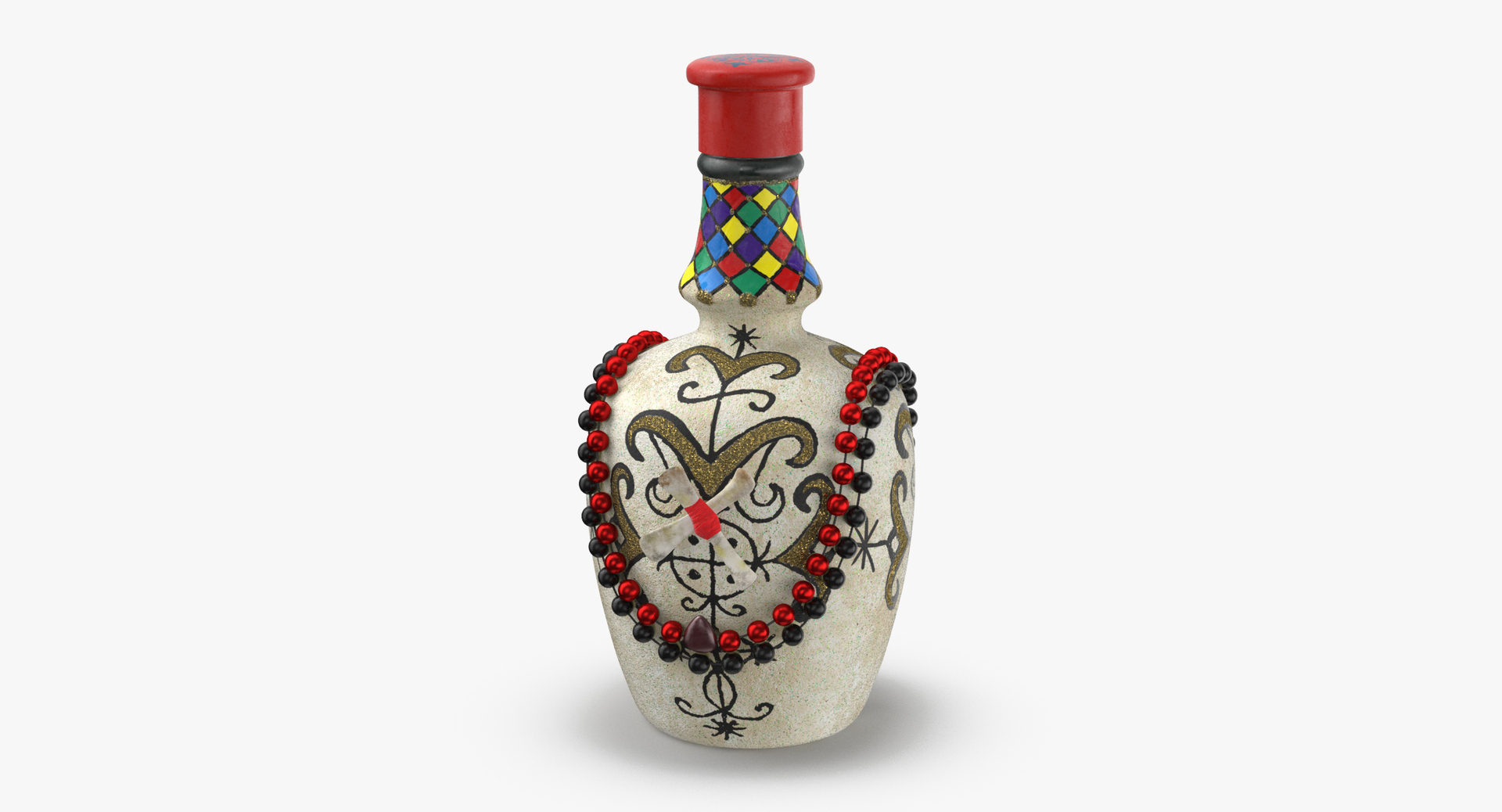 Voodoo Spirit Bottle 01 3d Model