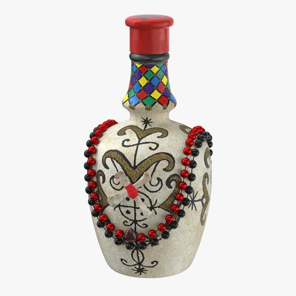 voodoo spirit bottle 01 3d model