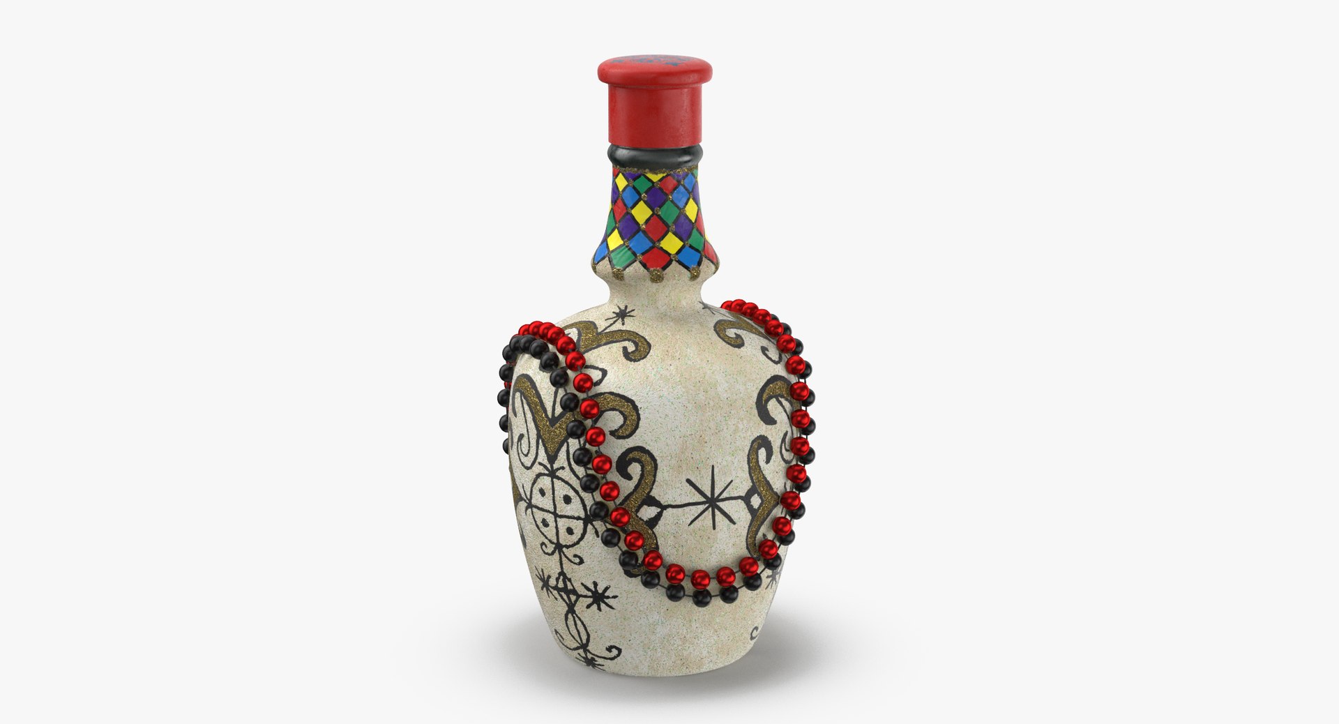 Voodoo Spirit Bottle 01 3d Model