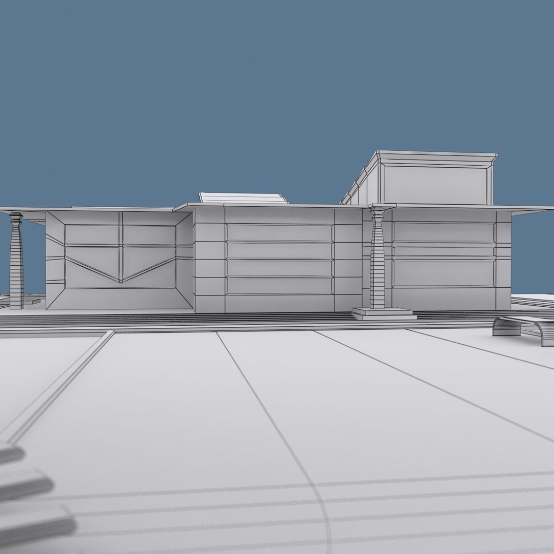 3d model buildings city scene