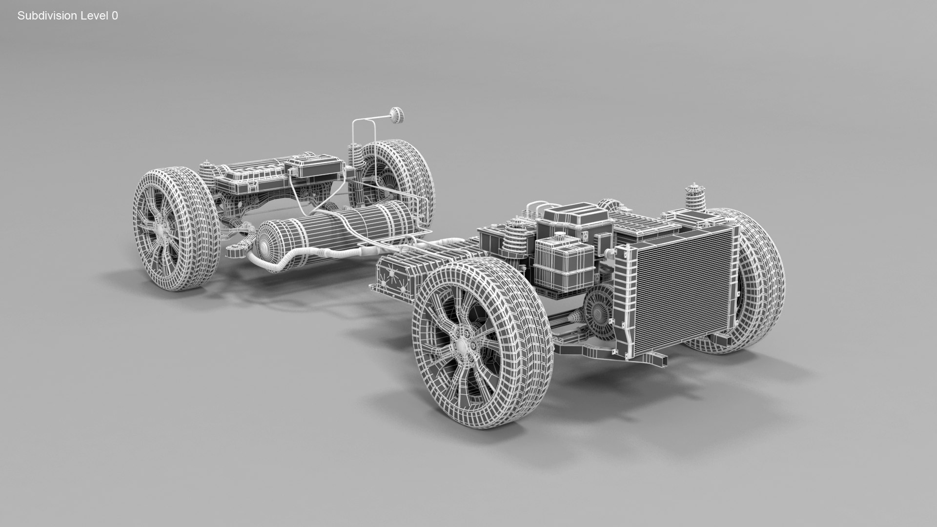 FWD Hydrogen Fuel Cell Car Chassis 3D Model - TurboSquid 1823550