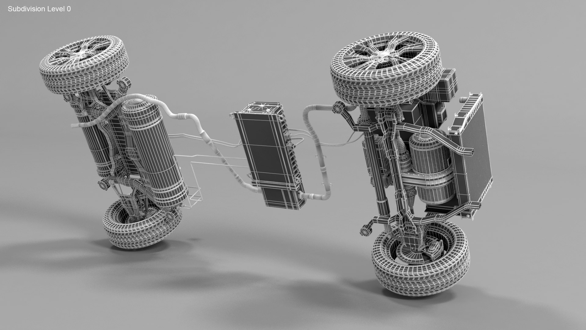 FWD Hydrogen Fuel Cell Car Chassis 3D Model - TurboSquid 1823550