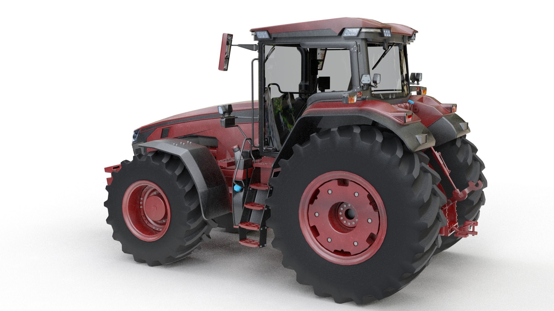 3D Tractor Red Generic - TurboSquid 2191258
