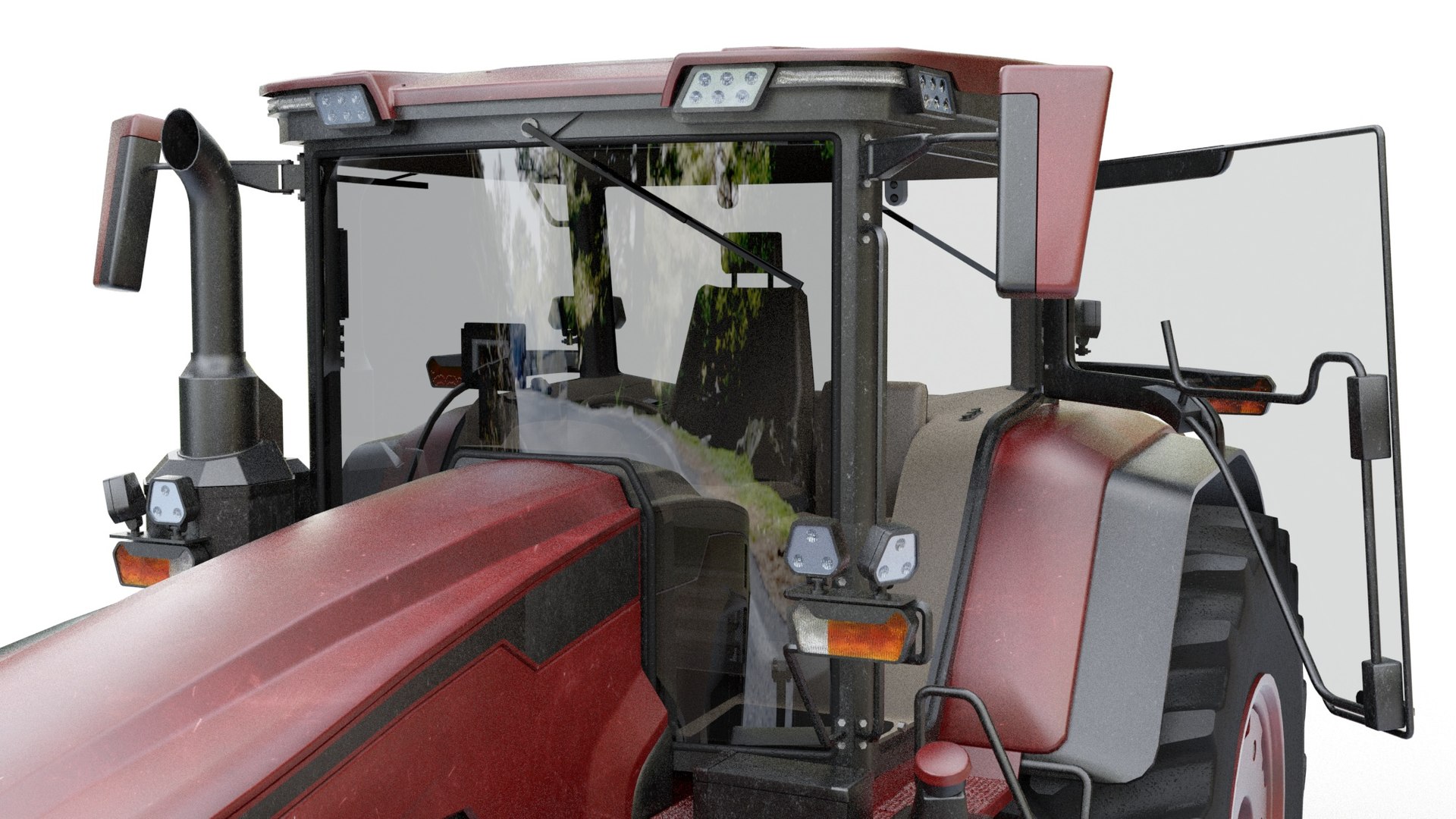 3D Tractor Red Generic - TurboSquid 2191258