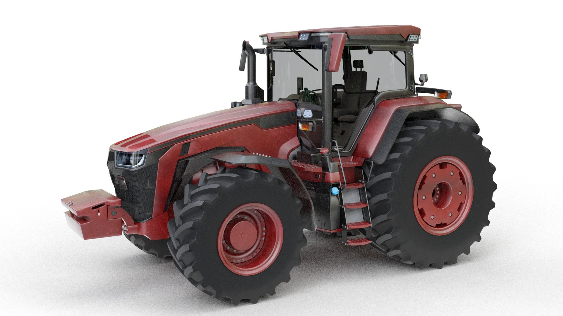 3D Tractor Red Generic - TurboSquid 2191258