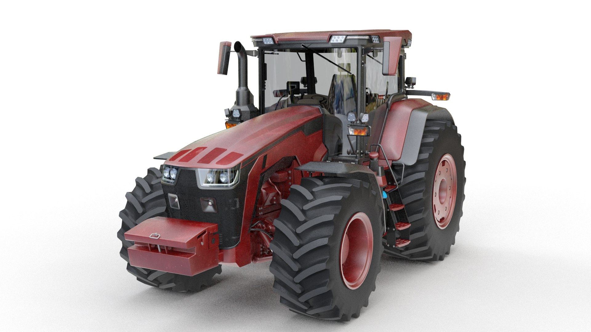 3D Tractor Red Generic - TurboSquid 2191258