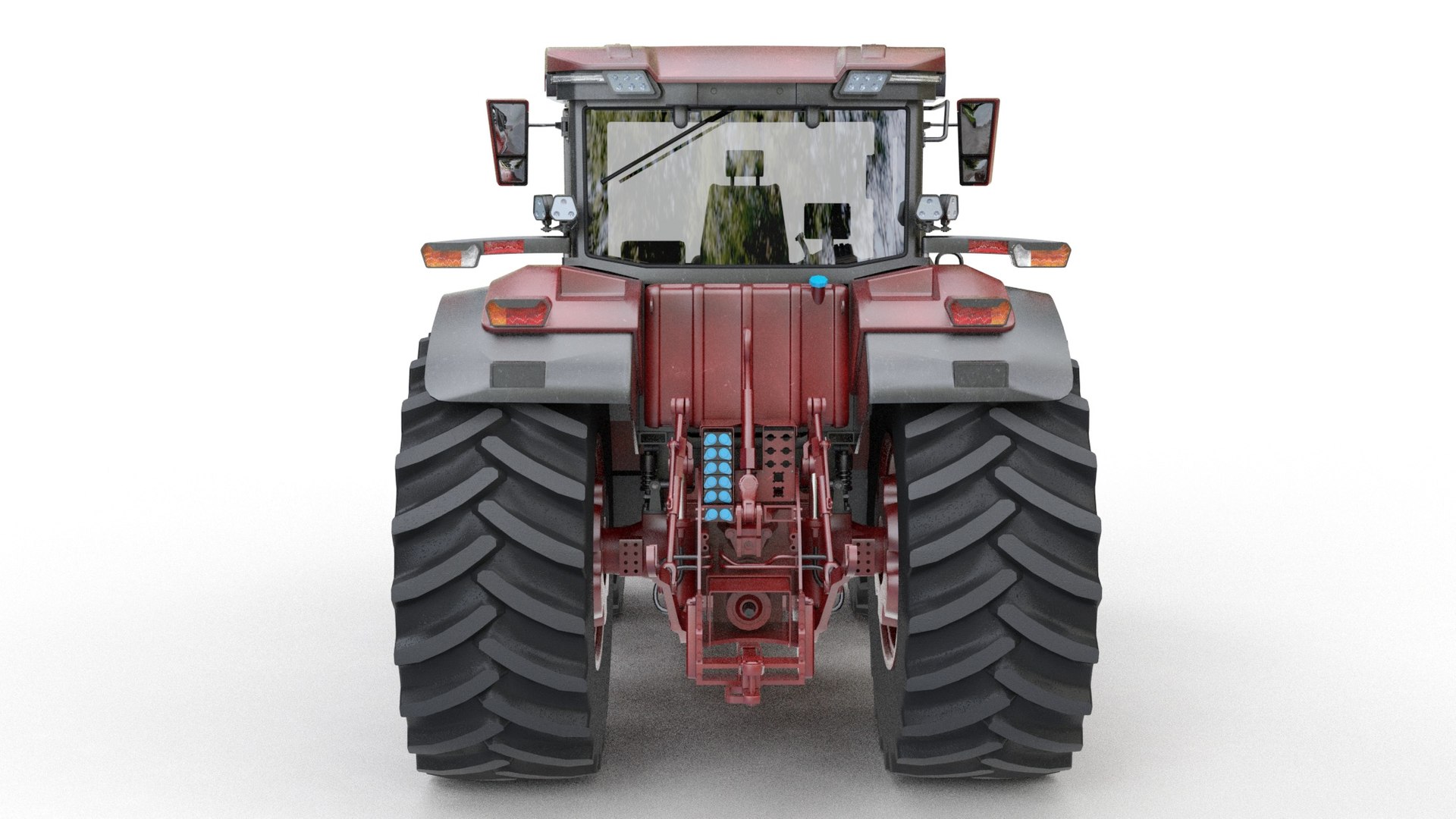 3D Tractor Red Generic - TurboSquid 2191258
