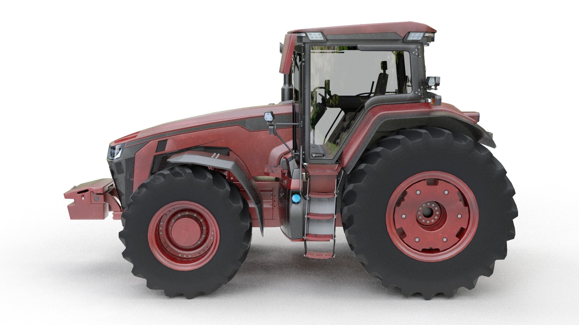 3D Tractor Red Generic - TurboSquid 2191258