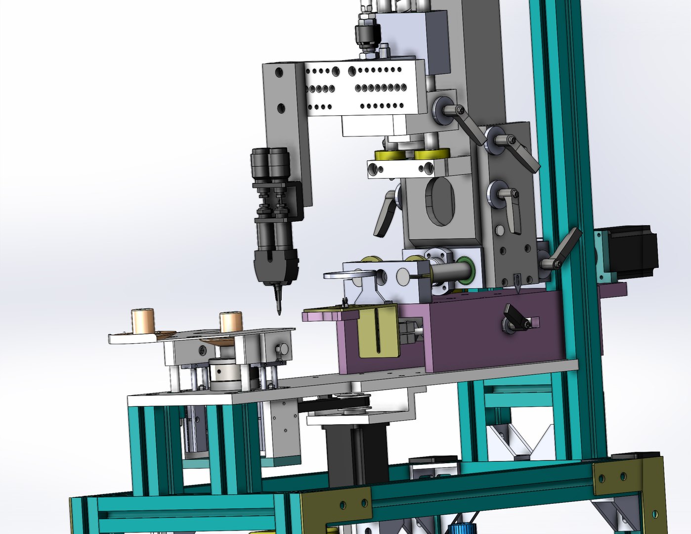 modelo 3d industrial 3D model Automatic gluing machine - TurboSquid 2099436
