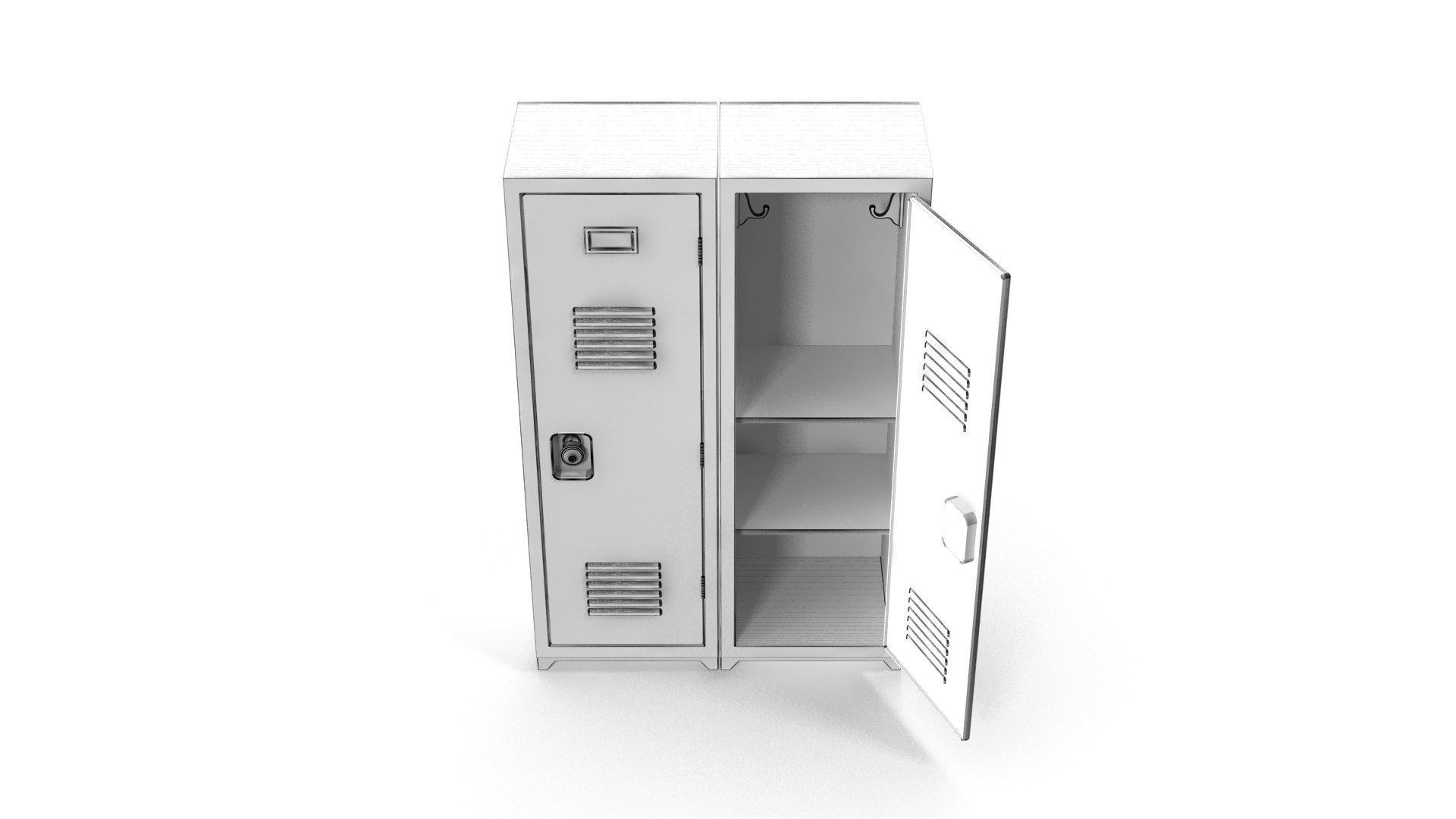 3D Metal Locker Cabinet Model - TurboSquid 2104761