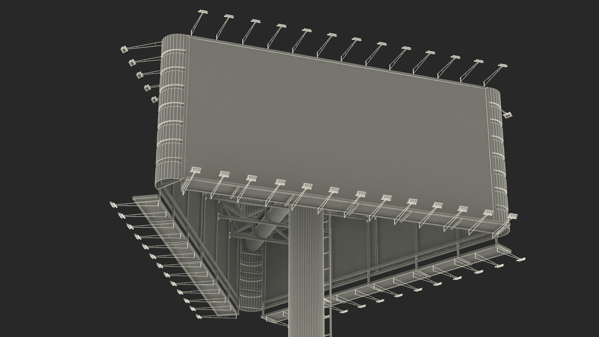 Street Structure Three Side Billboard 3D Model - TurboSquid 2235604