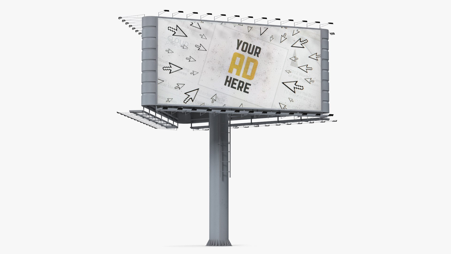 Street Structure Three Side Billboard 3D Model - TurboSquid 2235604