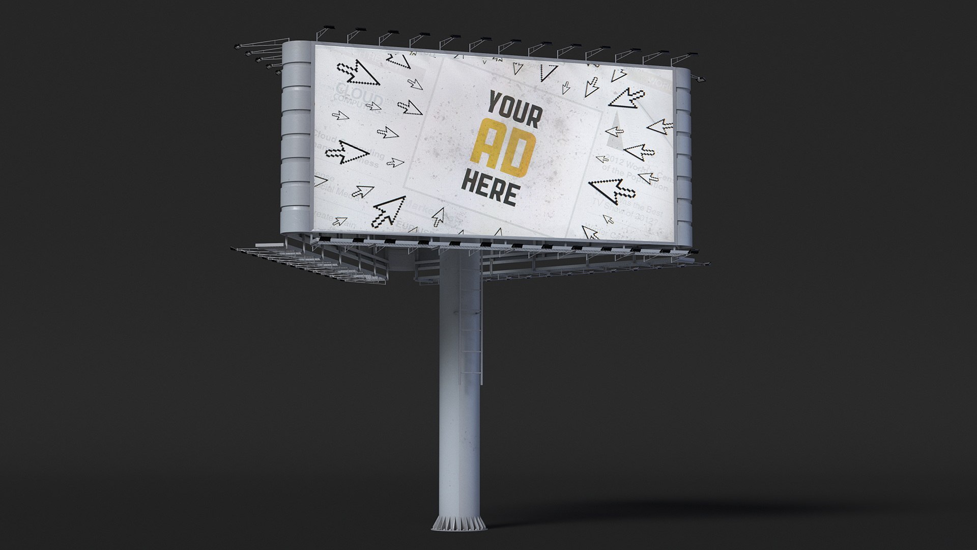 Street Structure Three Side Billboard 3D Model - TurboSquid 2235604