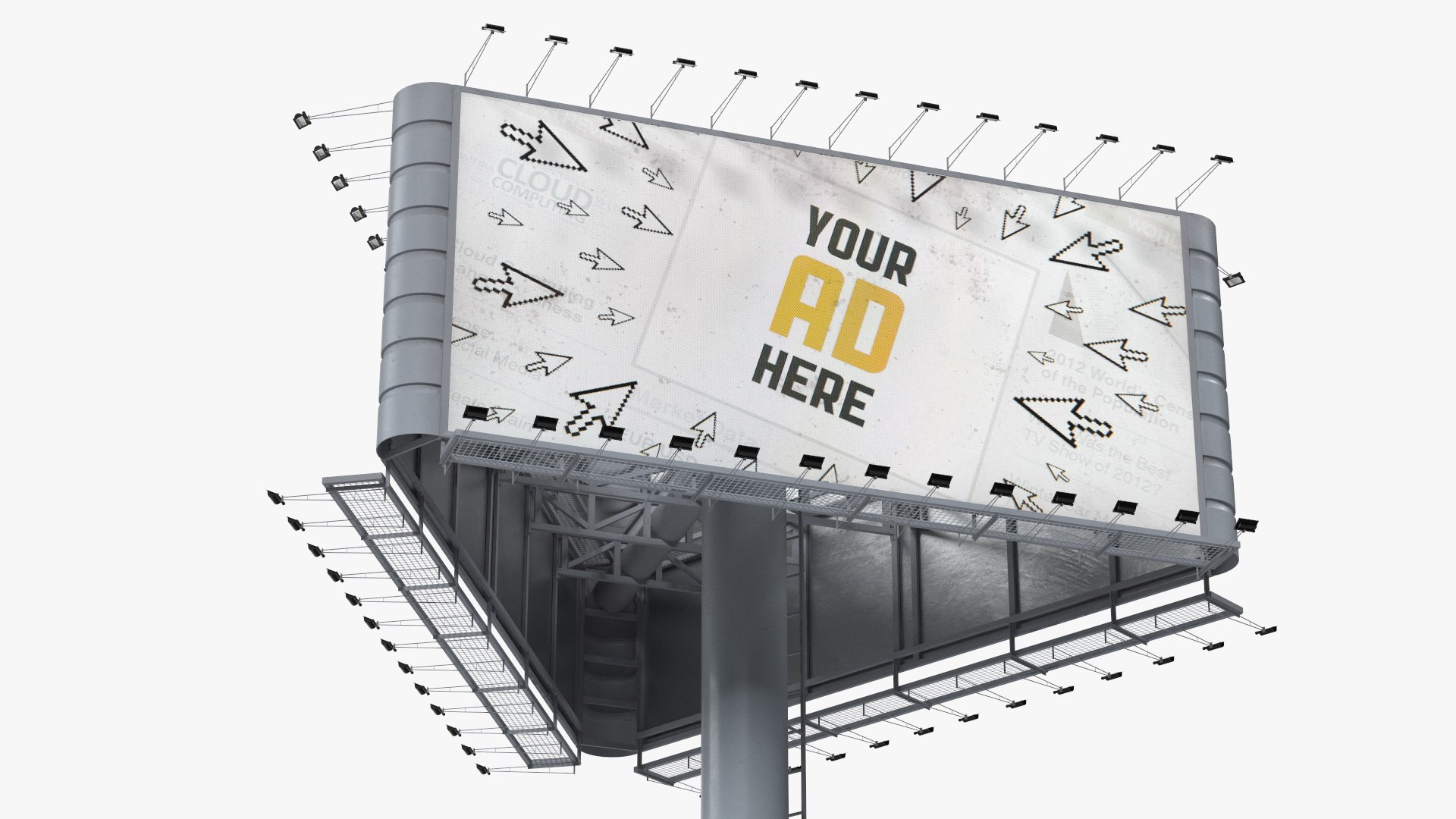 Street Structure Three Side Billboard 3D Model - TurboSquid 2235604