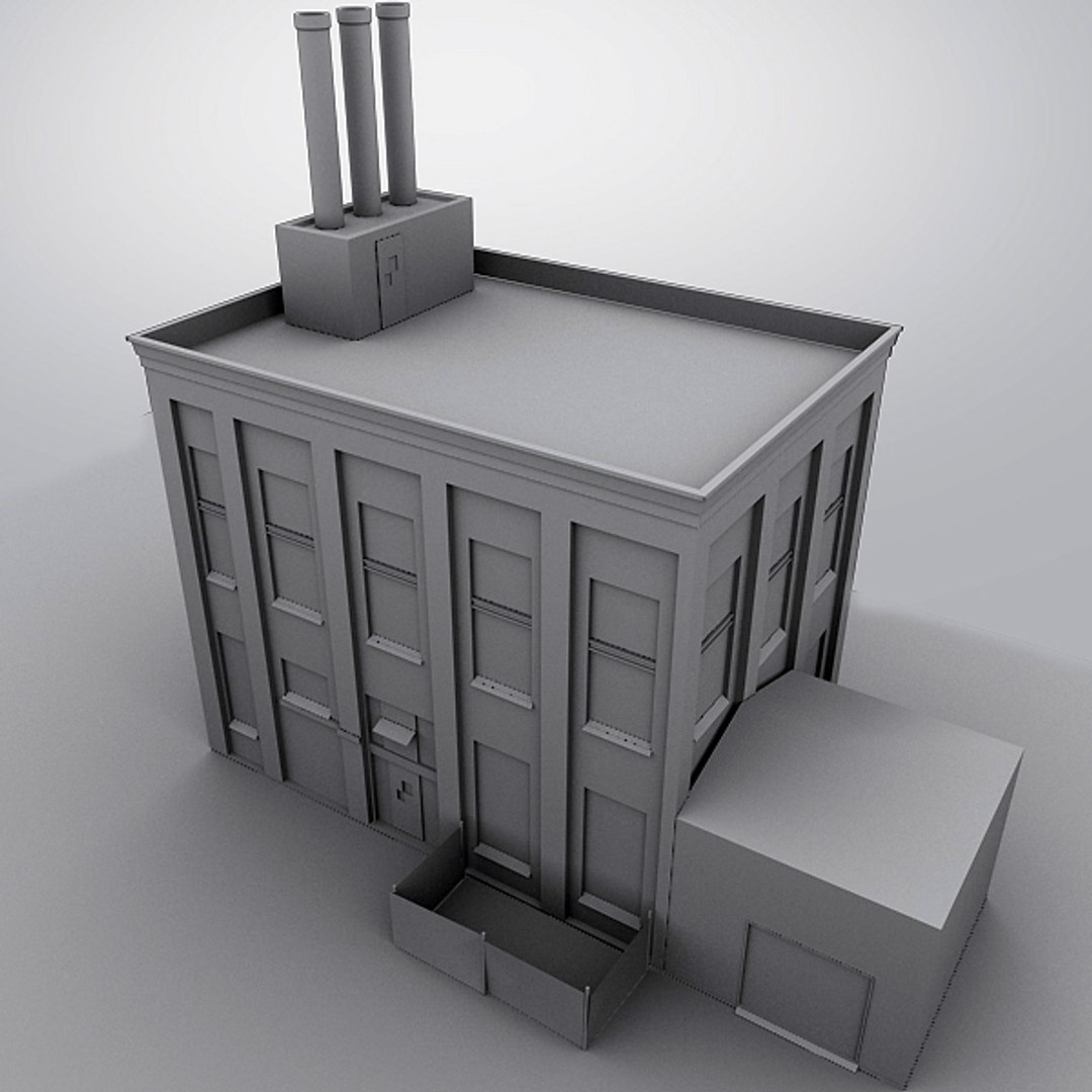 Old English Factory 3d Model