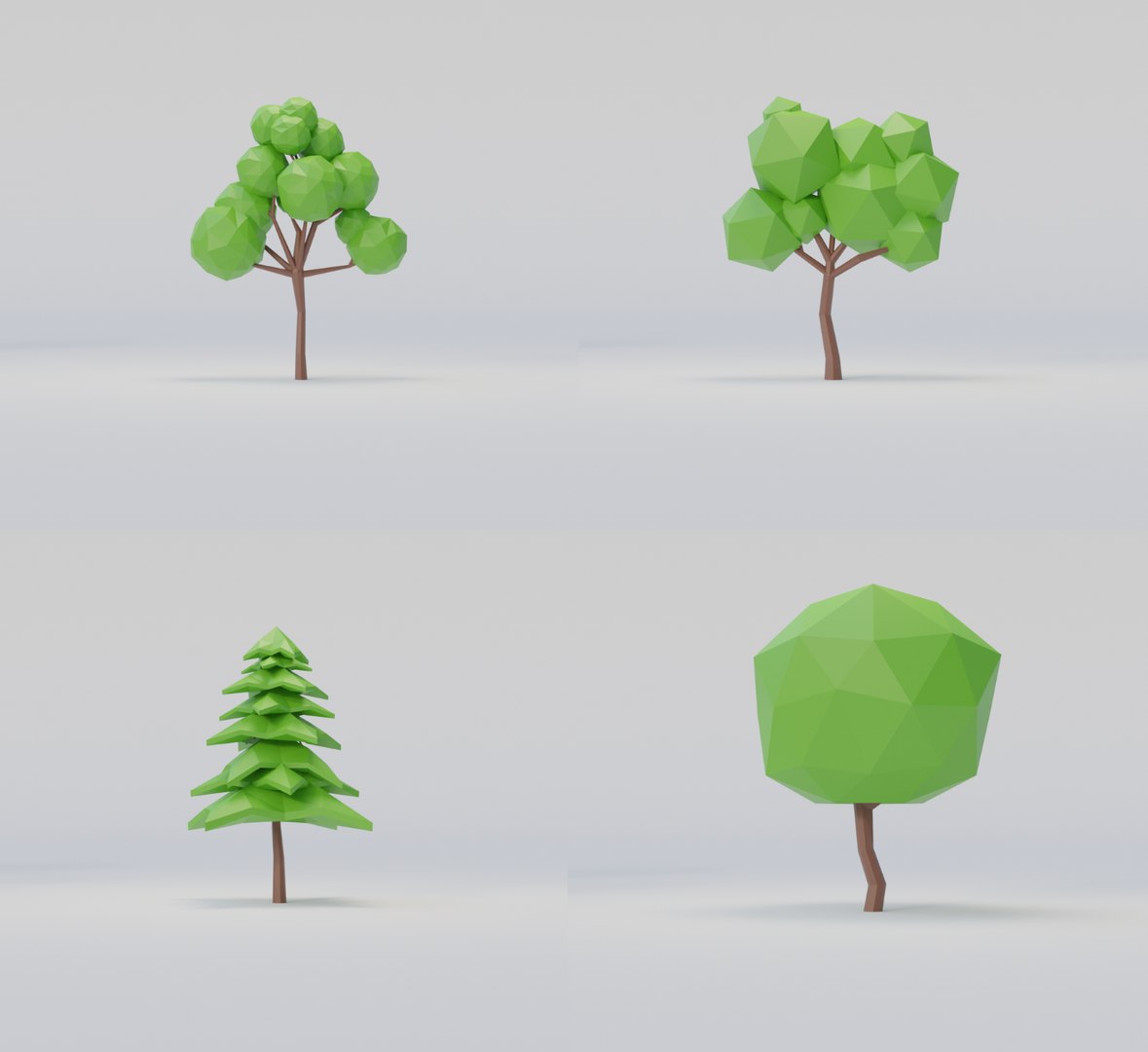 Tree Pack Low-poly 3D Model 3D Model - TurboSquid 1907293