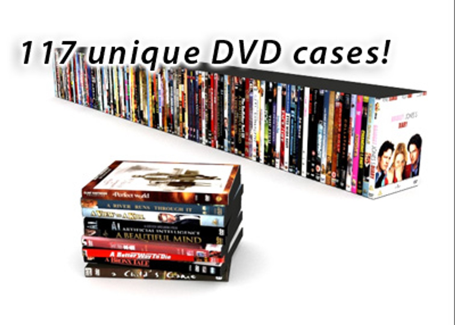 Dvd Cases 117 Unique 3d Model