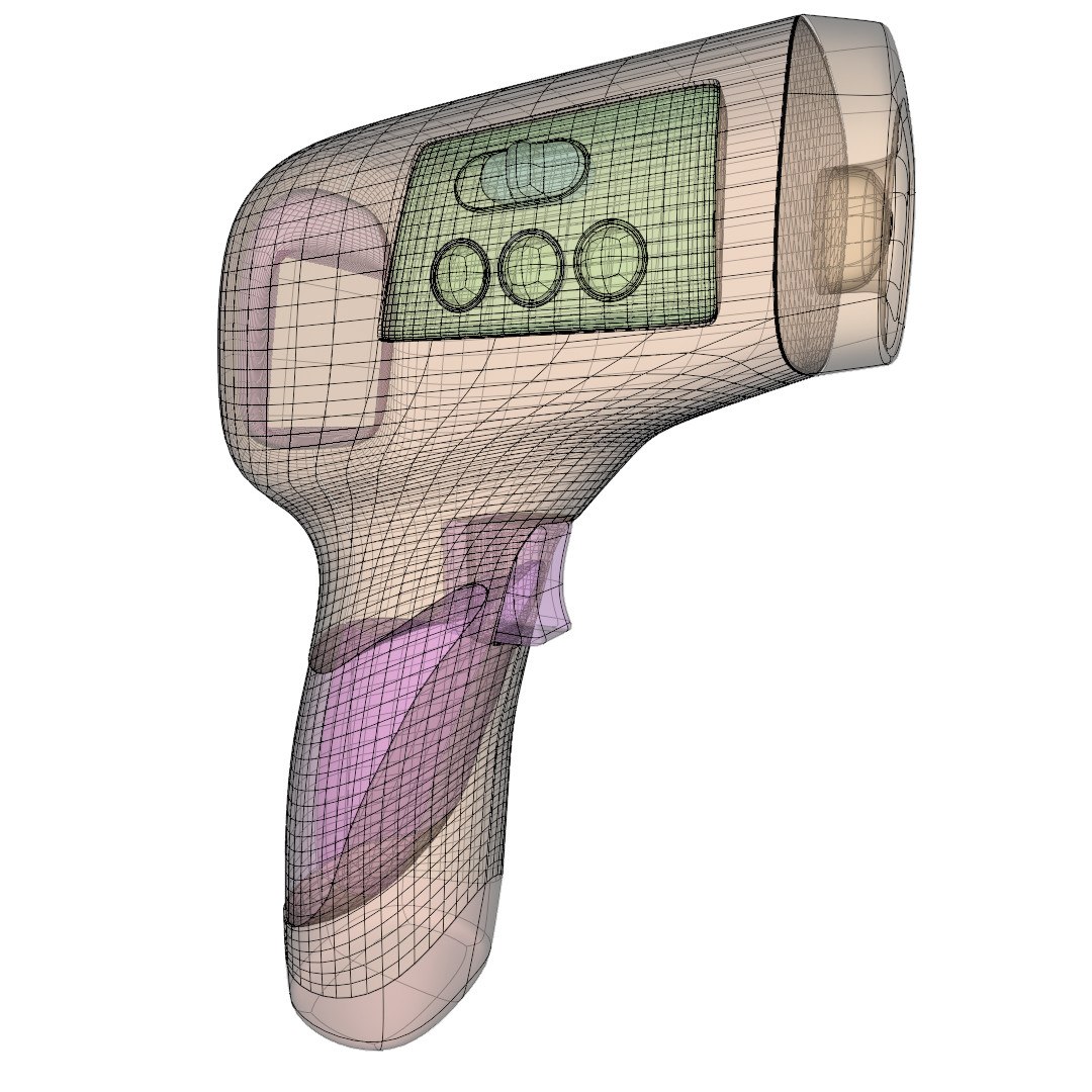 3D Digital Infrared Thermometer - TurboSquid 1602564