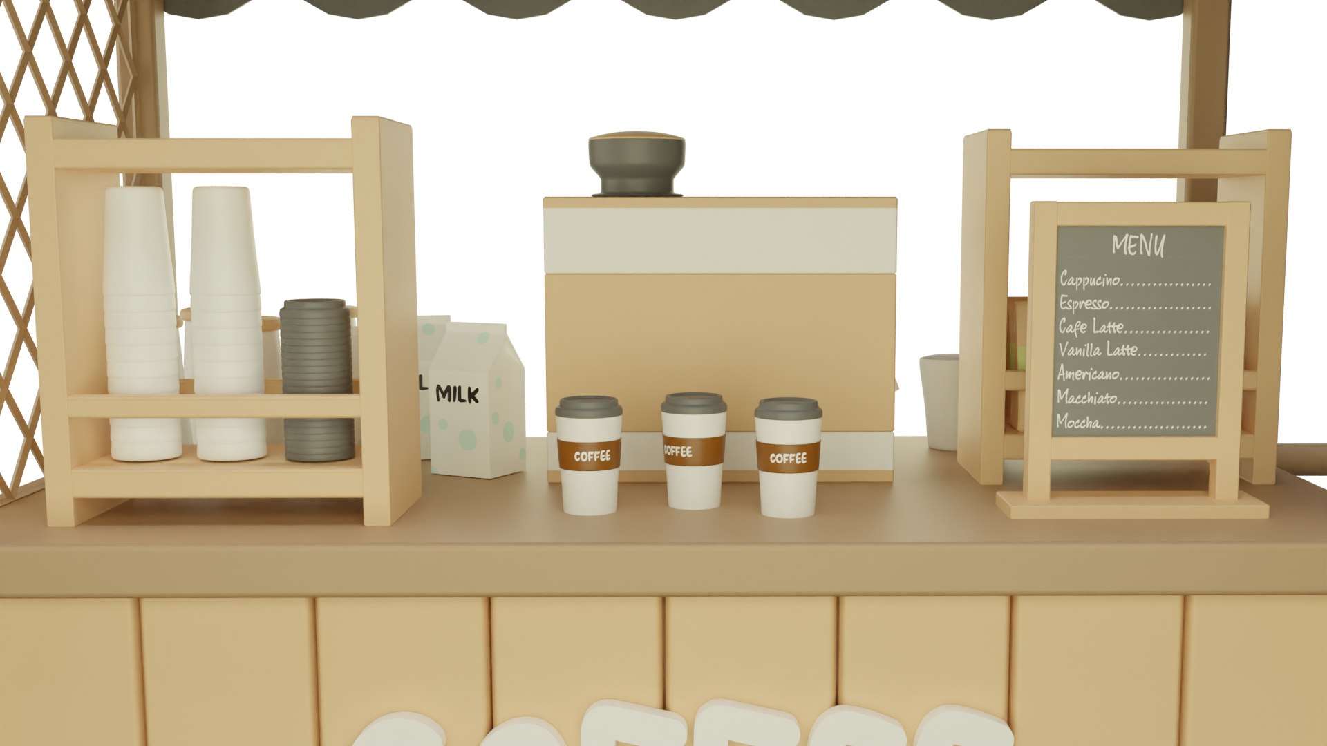 Free Coffee Vendor 3D Model - TurboSquid 2001371