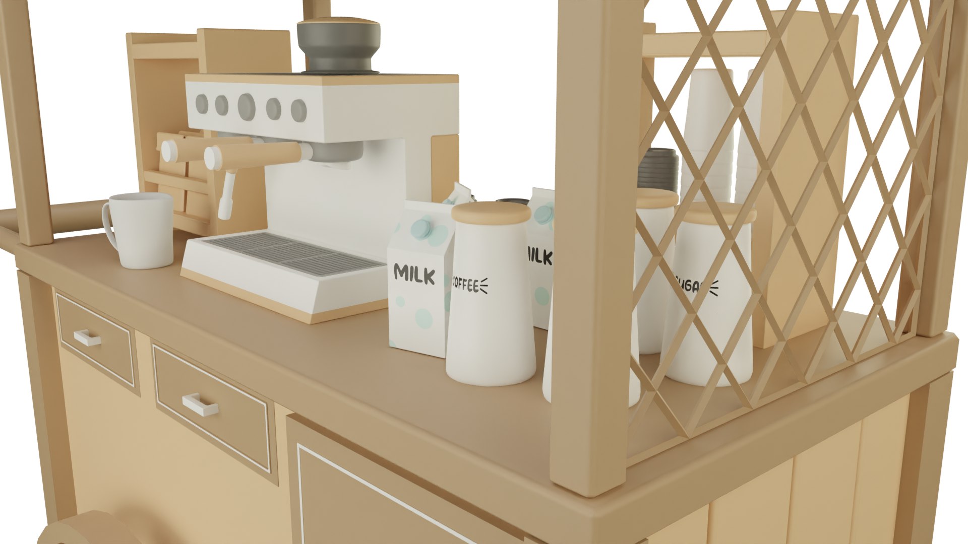 Free Coffee Vendor 3D Model - TurboSquid 2001371