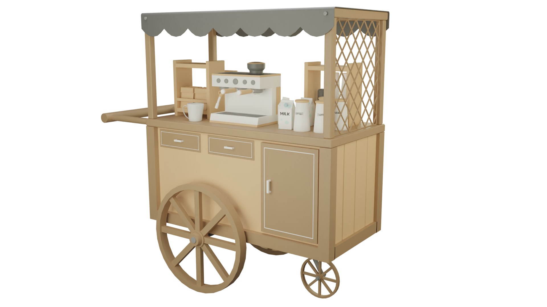 Free Coffee Vendor 3D Model - TurboSquid 2001371