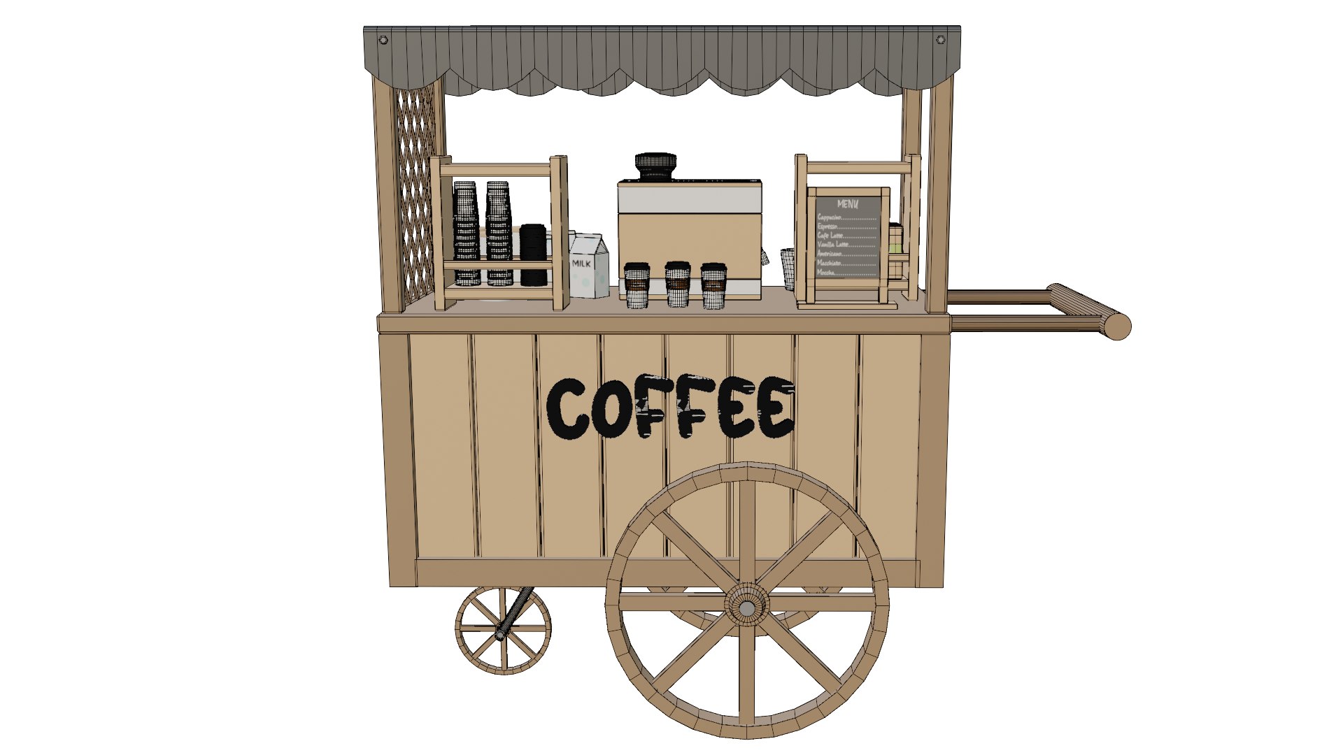 Free Coffee Vendor 3D Model - TurboSquid 2001371