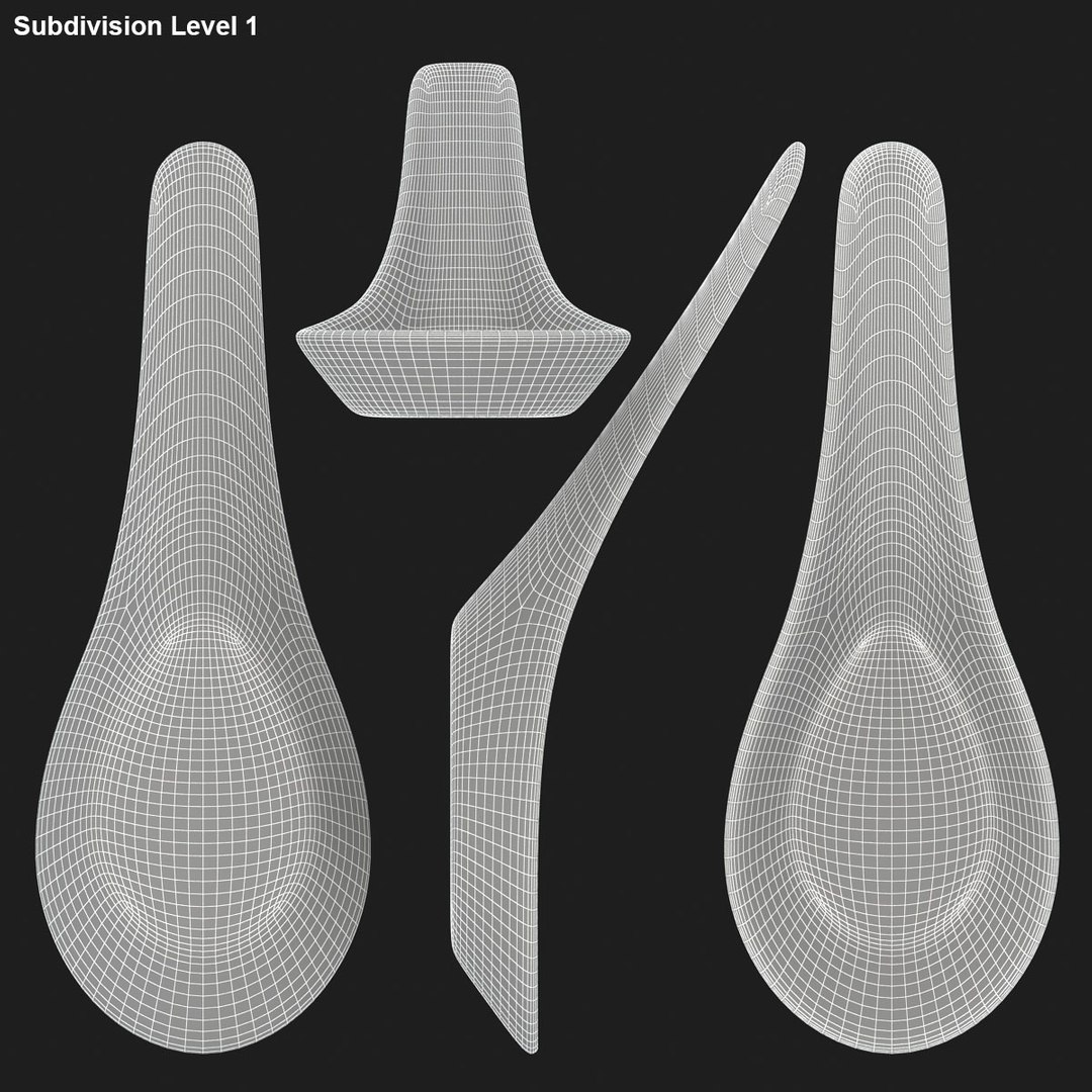 3d Realistic Chinese Spoon Model