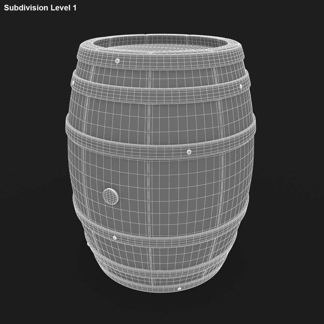 3d Realistic Barrel