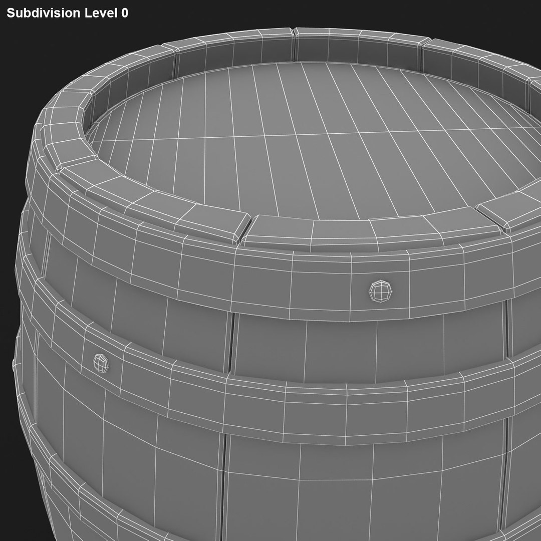 3d Realistic Barrel