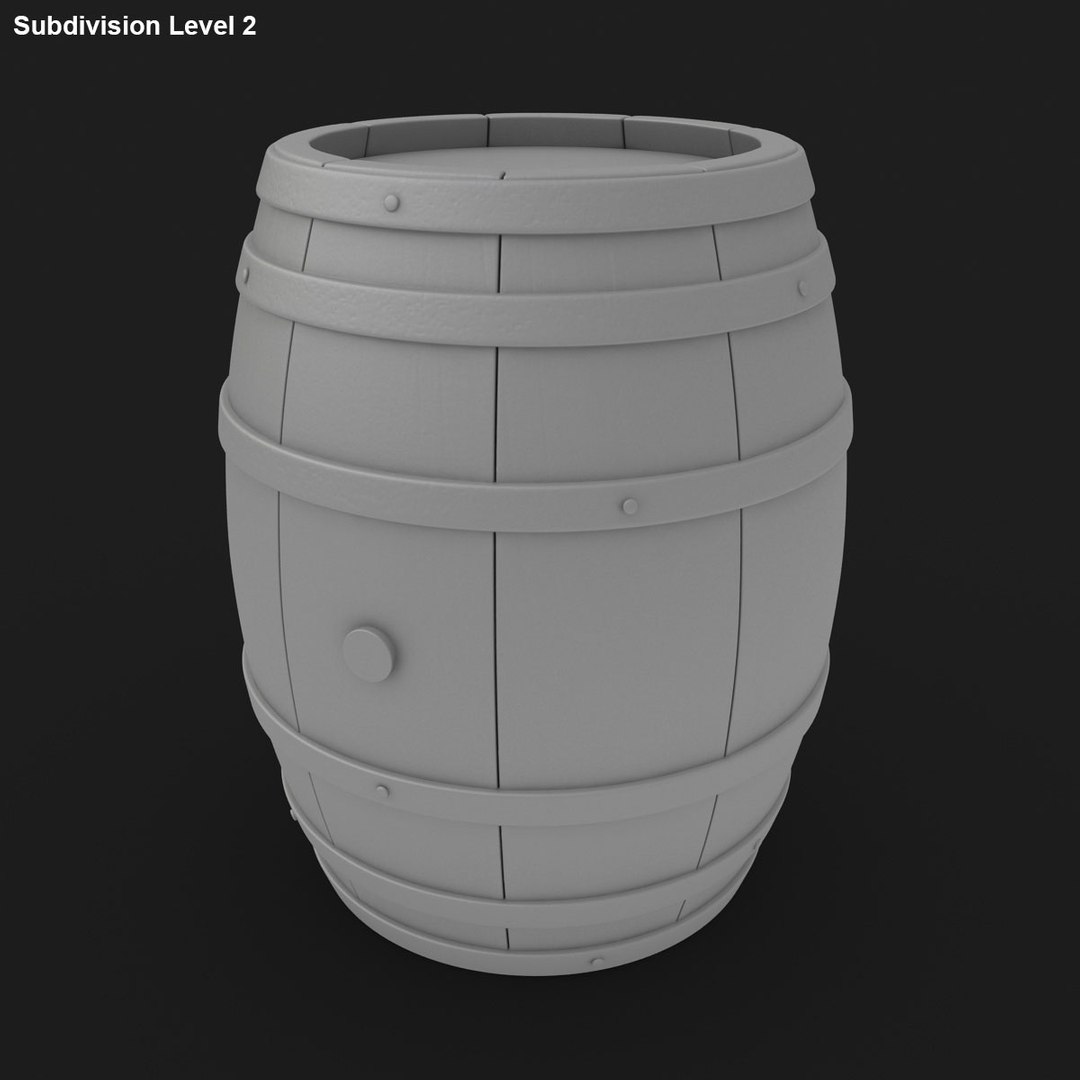 3d Realistic Barrel