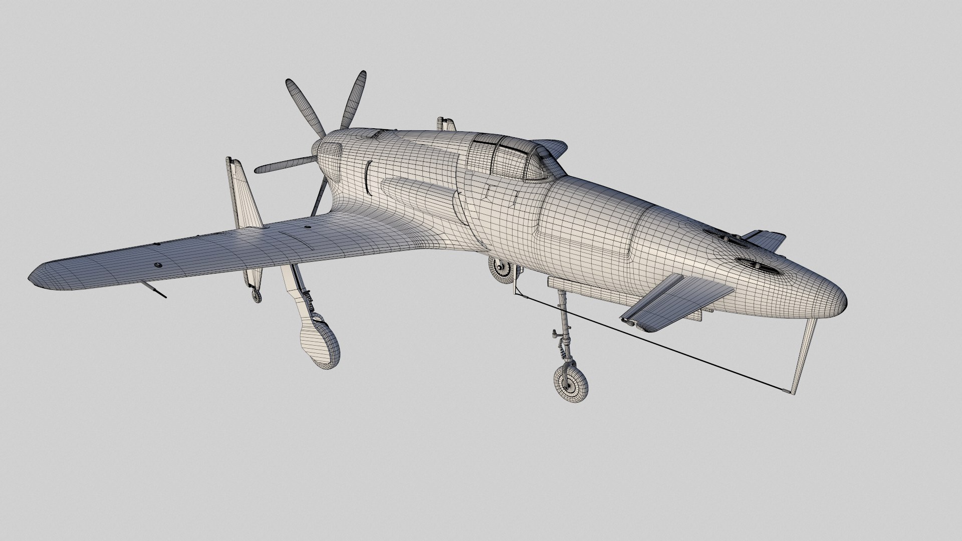 Japanese Fighter Jet Kyushu J7W Shinden 3D - TurboSquid 1734495