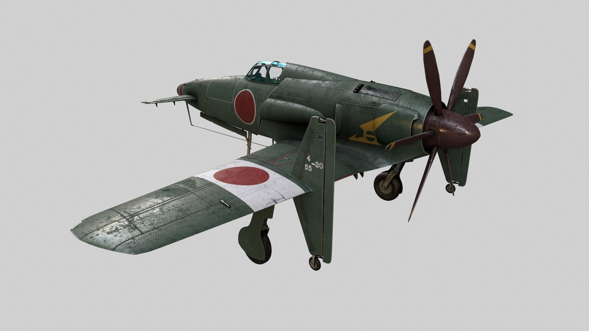 Japanese Fighter Jet Kyushu J7W Shinden 3D - TurboSquid 1734495