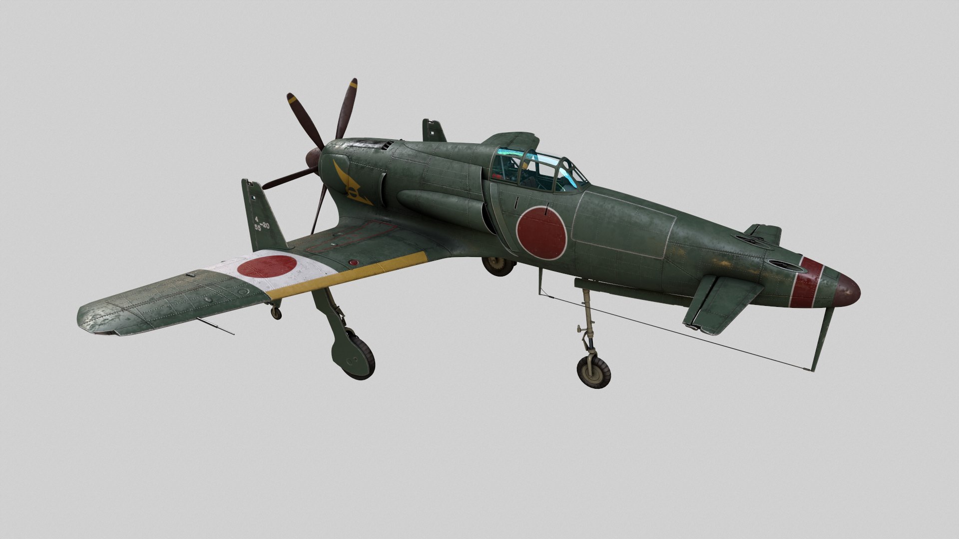 Japanese Fighter Jet Kyushu J7W Shinden 3D - TurboSquid 1734495