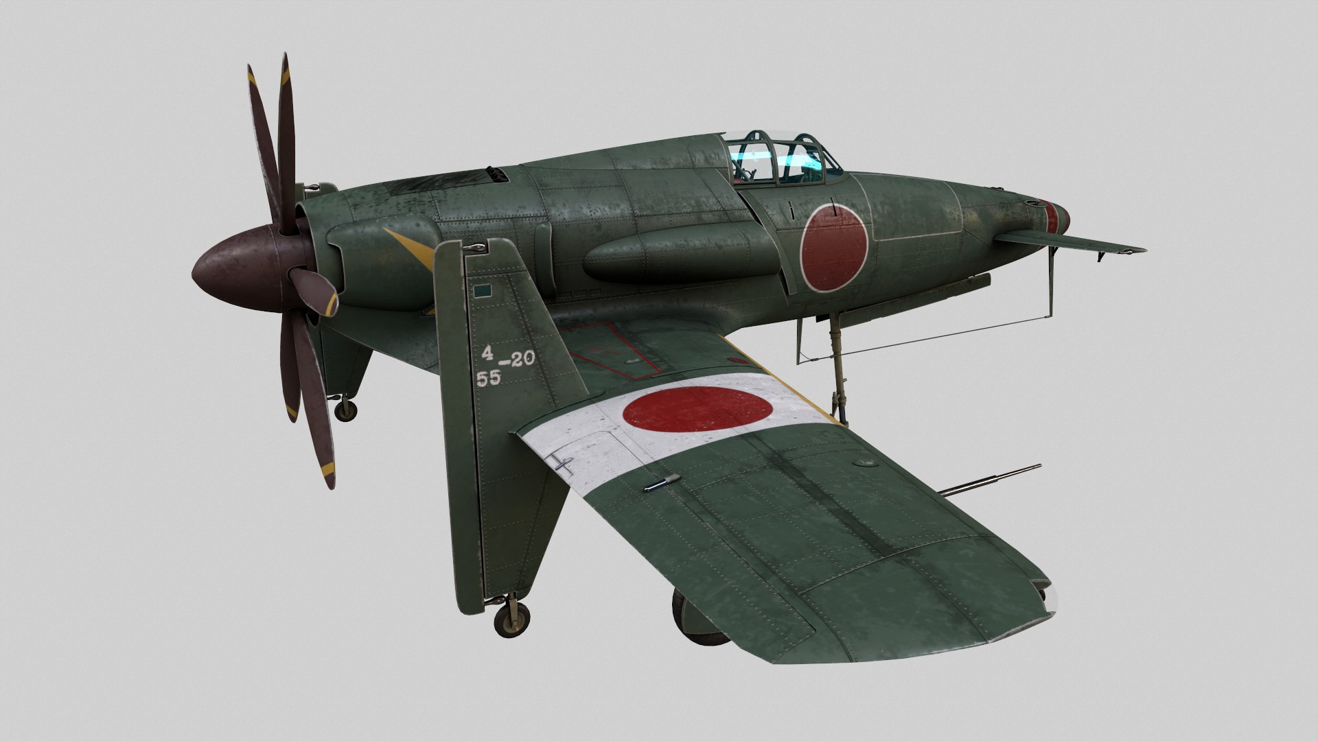 Japanese Fighter Jet Kyushu J7W Shinden 3D - TurboSquid 1734495