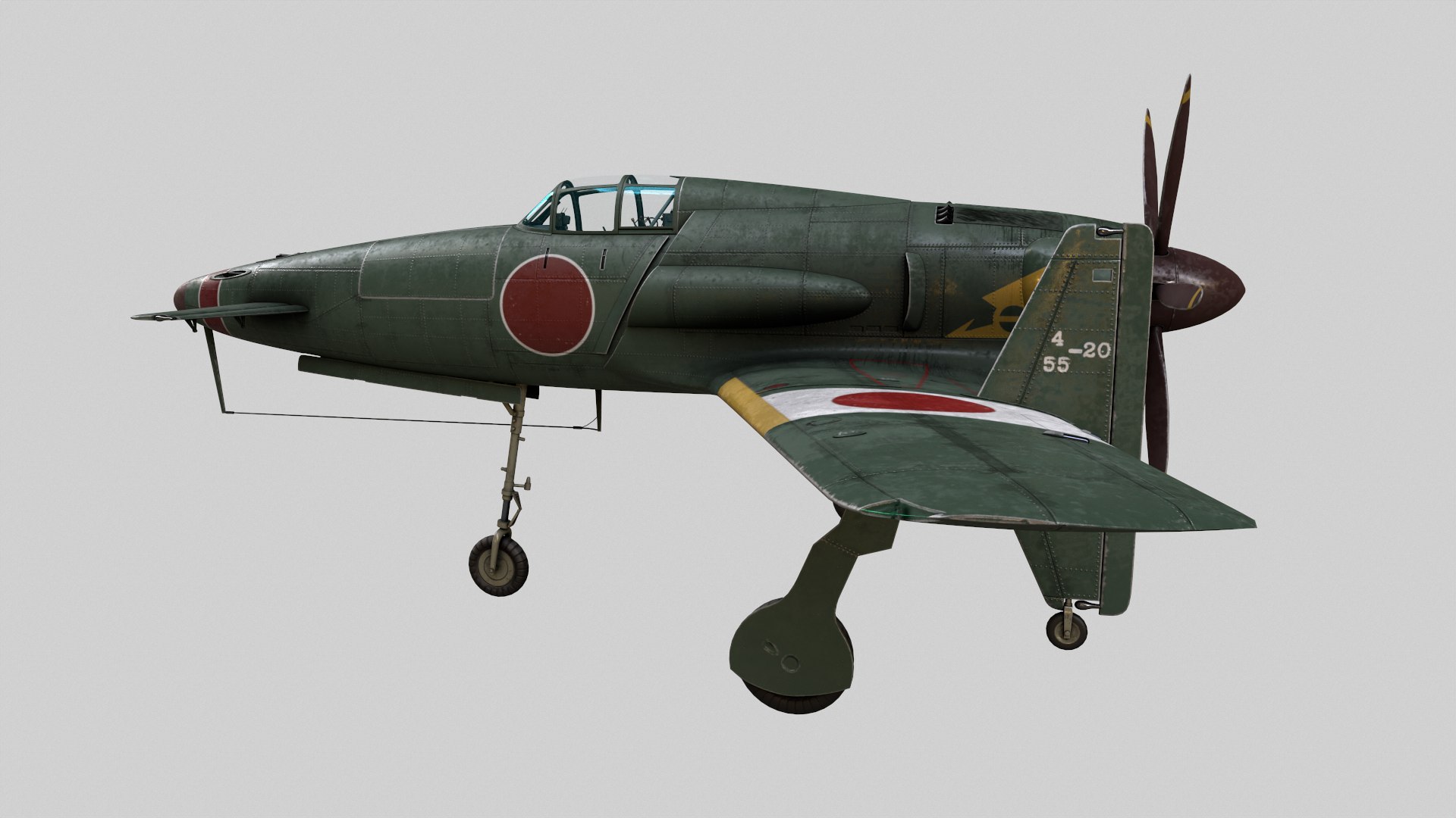 Japanese Fighter Jet Kyushu J7W Shinden 3D - TurboSquid 1734495