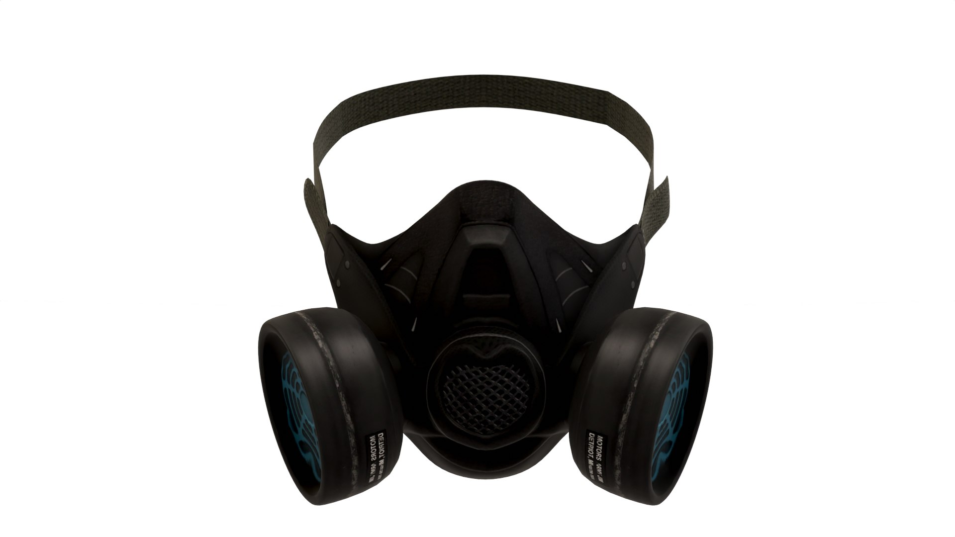 3D Double Filters Half Face Mask 3D Model - TurboSquid 2217607