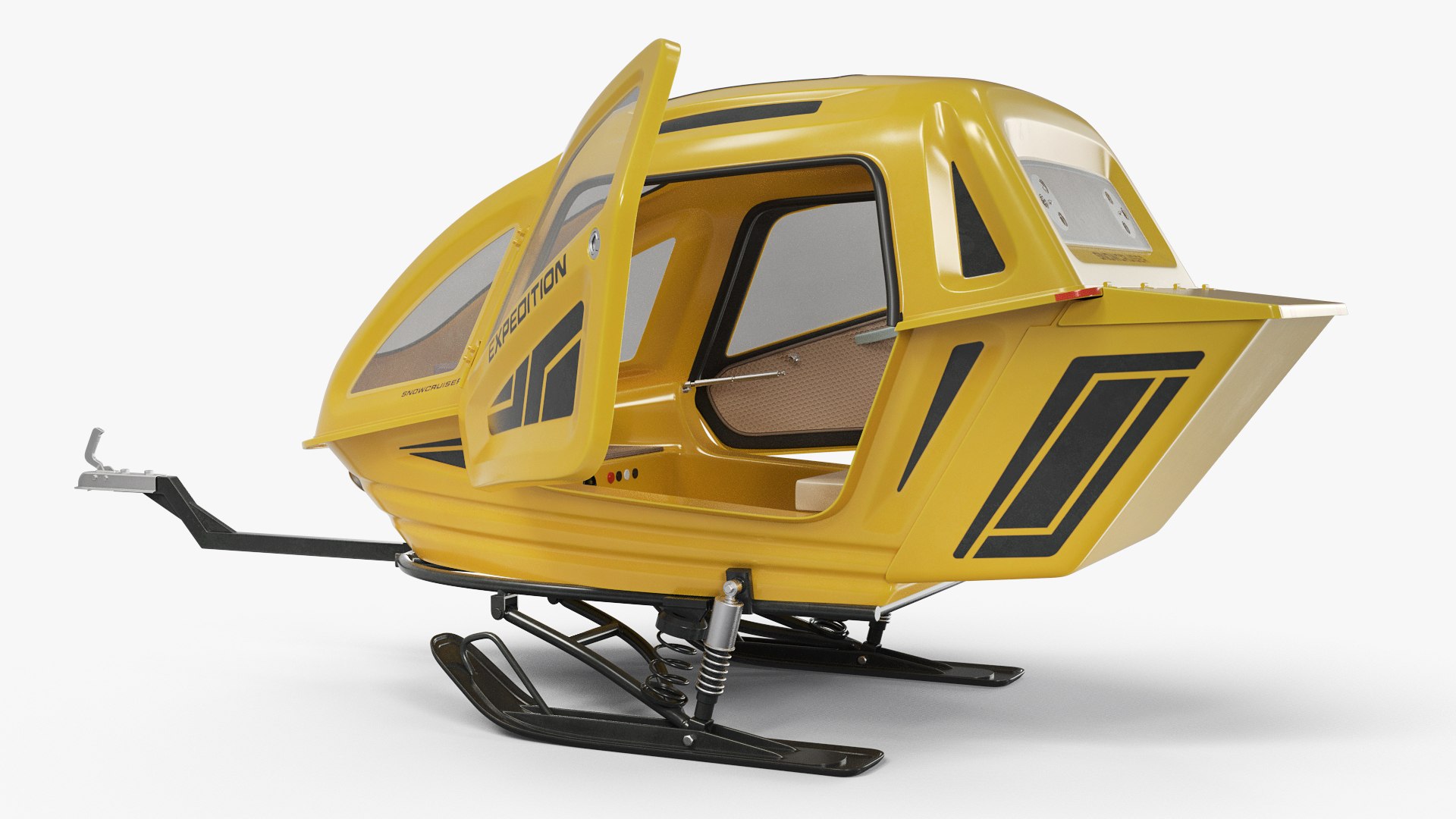 Snowcruiser Expedition Passenger Sled Yellow 3D Model - TurboSquid 2384699