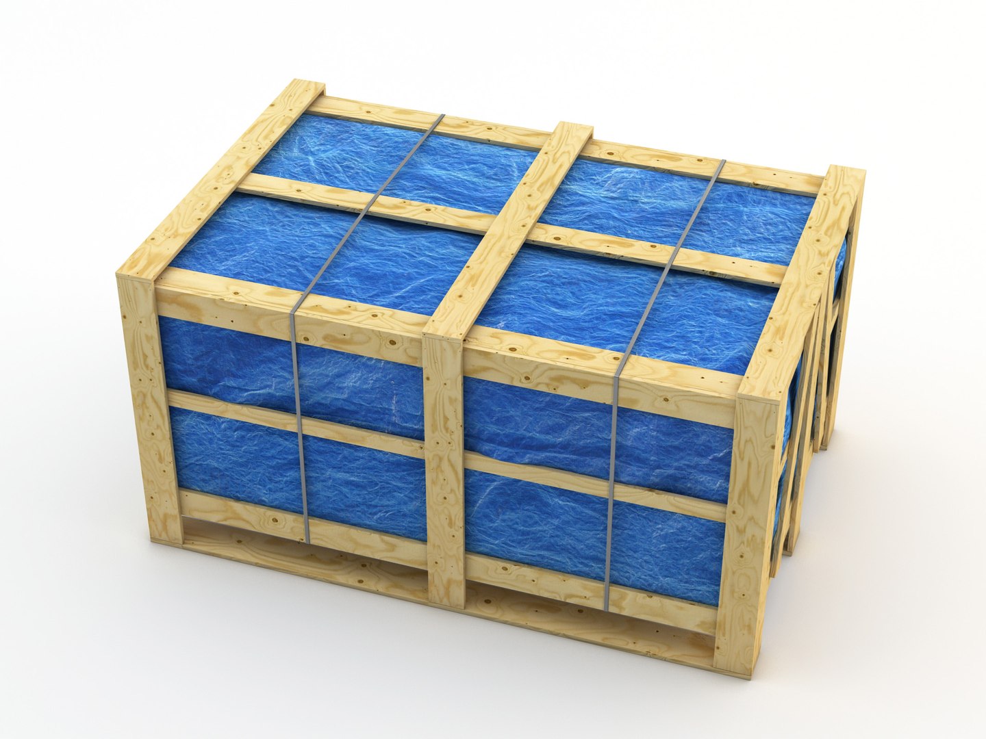 3d Industrial Crate Box Model