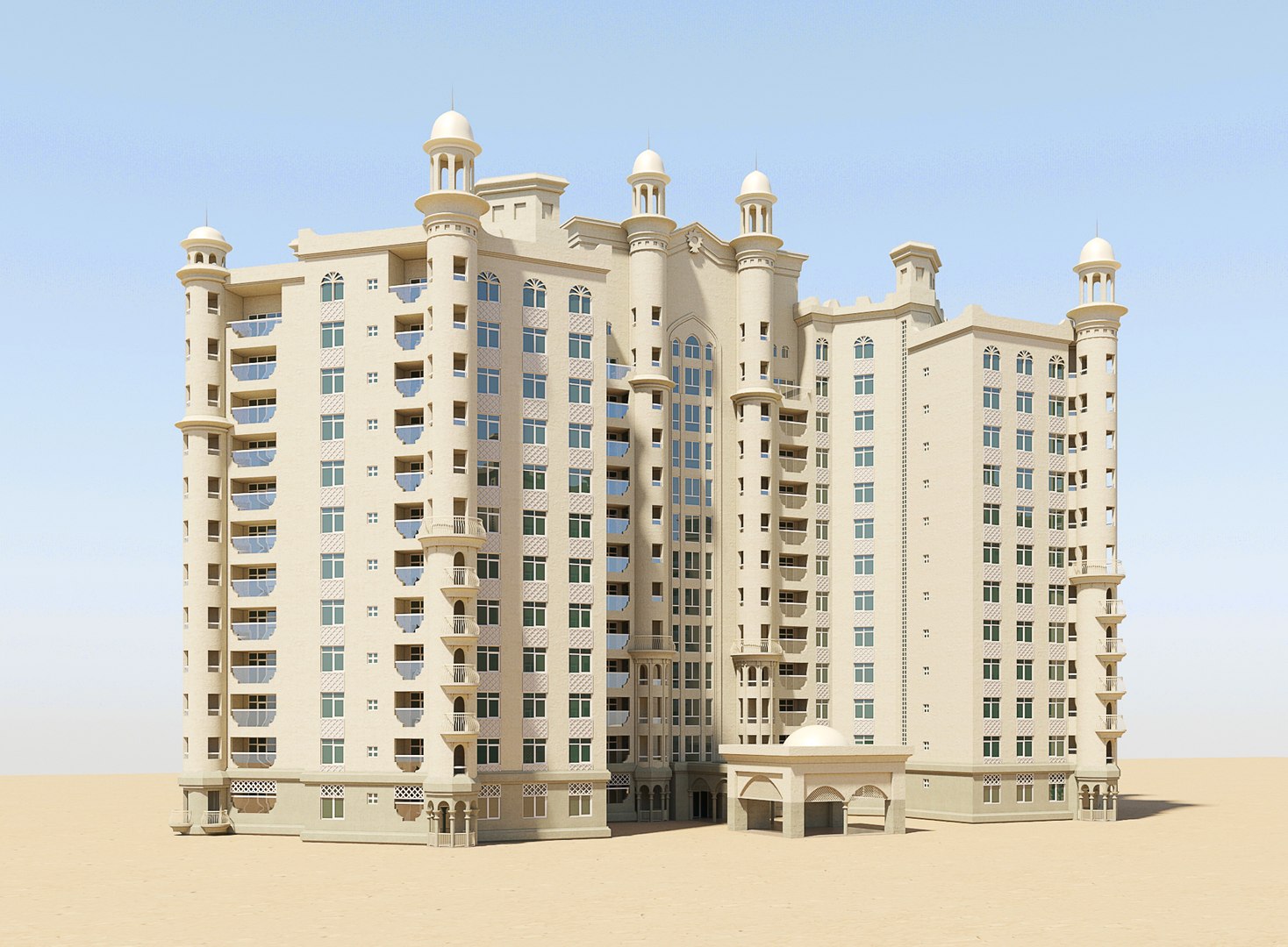 The Palm Jumeirah Building Dubai 3D Model - TurboSquid 1951116