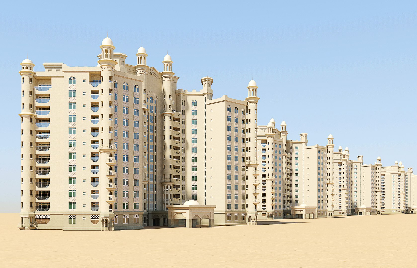The Palm Jumeirah Building Dubai 3D Model - TurboSquid 1951116