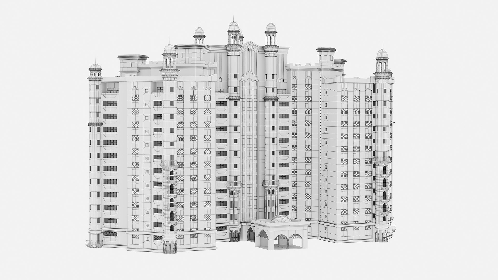 The Palm Jumeirah Building Dubai 3D Model - TurboSquid 1951116